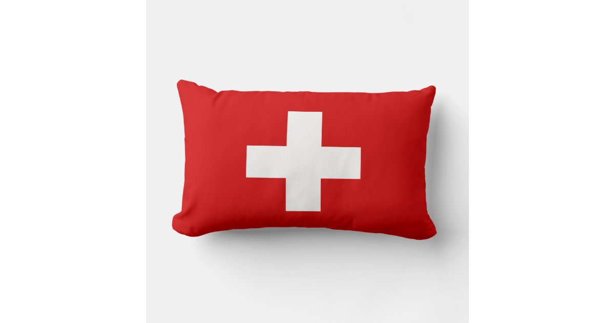The Flag of Switzerland Lumbar Pillow | Zazzle