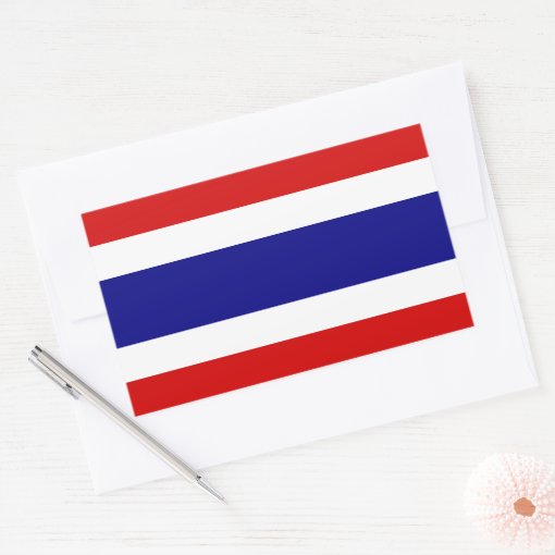 The Flag of Thailand Rectangular Sticker | Zazzle