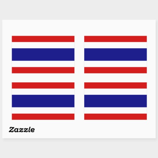 The Flag of Thailand Rectangular Sticker | Zazzle