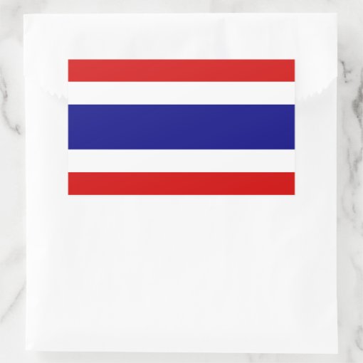 The Flag of Thailand Rectangular Sticker | Zazzle