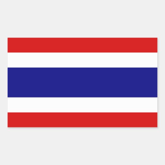 The Flag of Thailand Rectangular Sticker | Zazzle.com