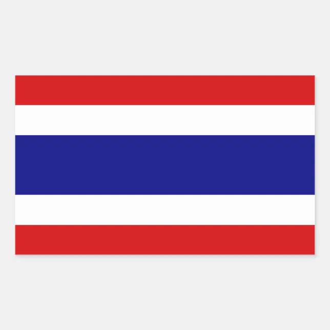 The Flag of Thailand Rectangular Sticker | Zazzle