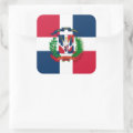 The flag of the Dominican Republic Square Sticker | Zazzle