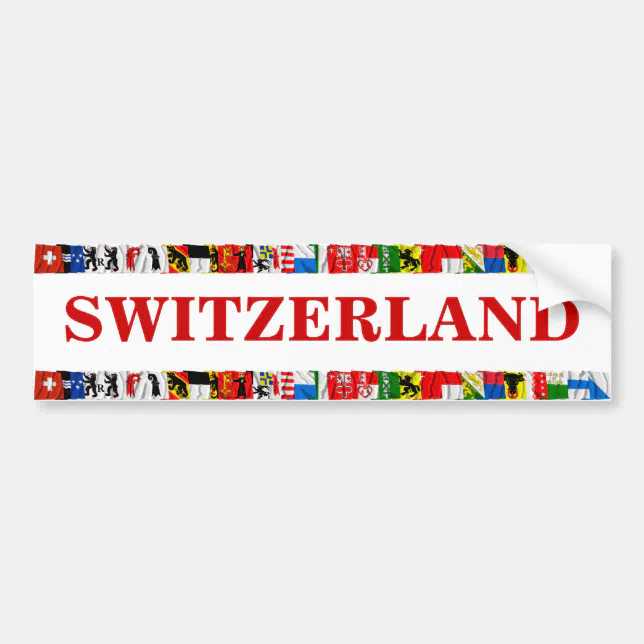 The Flags of the Cantons of Switzerland Bumper Sticker | Zazzle