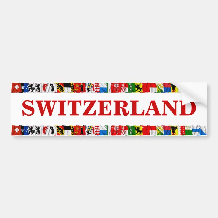 The Flags of the Cantons of Switzerland Bumper Sticker | Zazzle.com