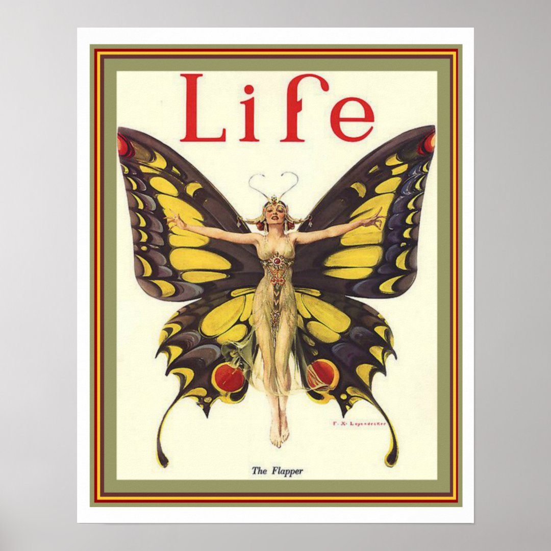 "The Flapper" Art Deco Life Cover 16 x 20 Poster | Zazzle