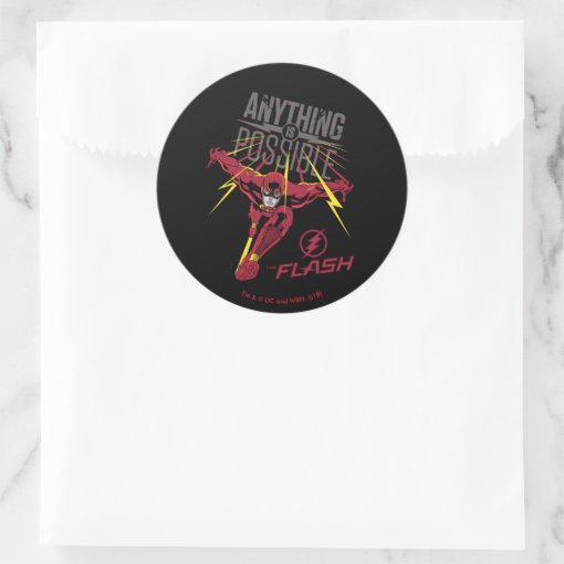 The Flash | "Anything Is Possible" Classic Round Sticker | Zazzle