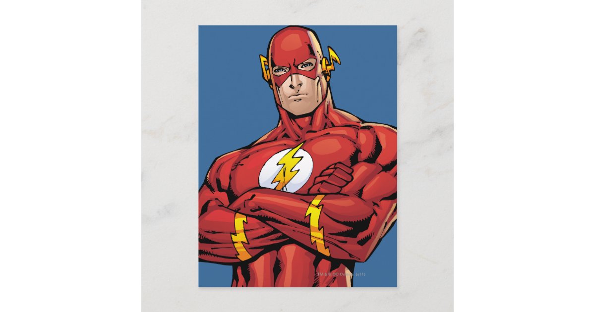 The Flash Arms Crossed Postcard | Zazzle