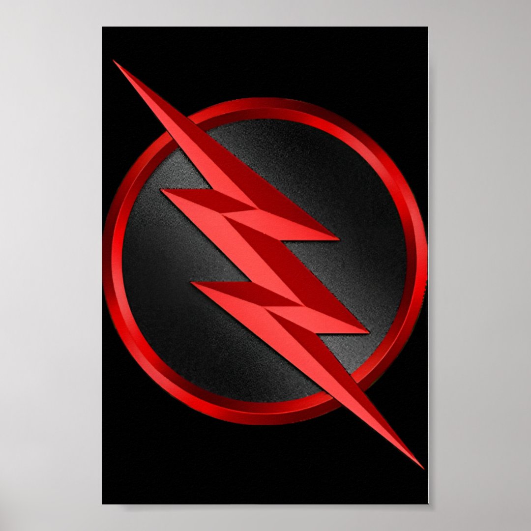 The Flash lighting bolt Logo Poster | Zazzle