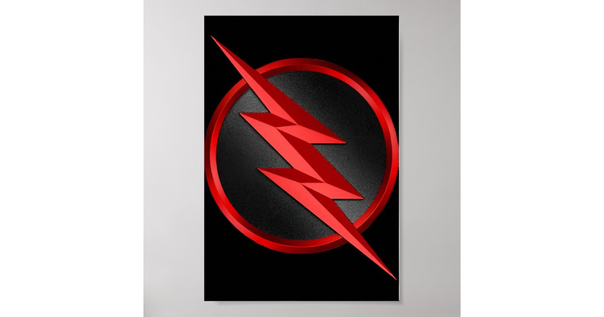 The Flash lighting bolt Logo Poster | Zazzle