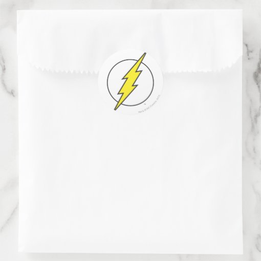The Flash | Lightning Bolt Classic Round Sticker | Zazzle