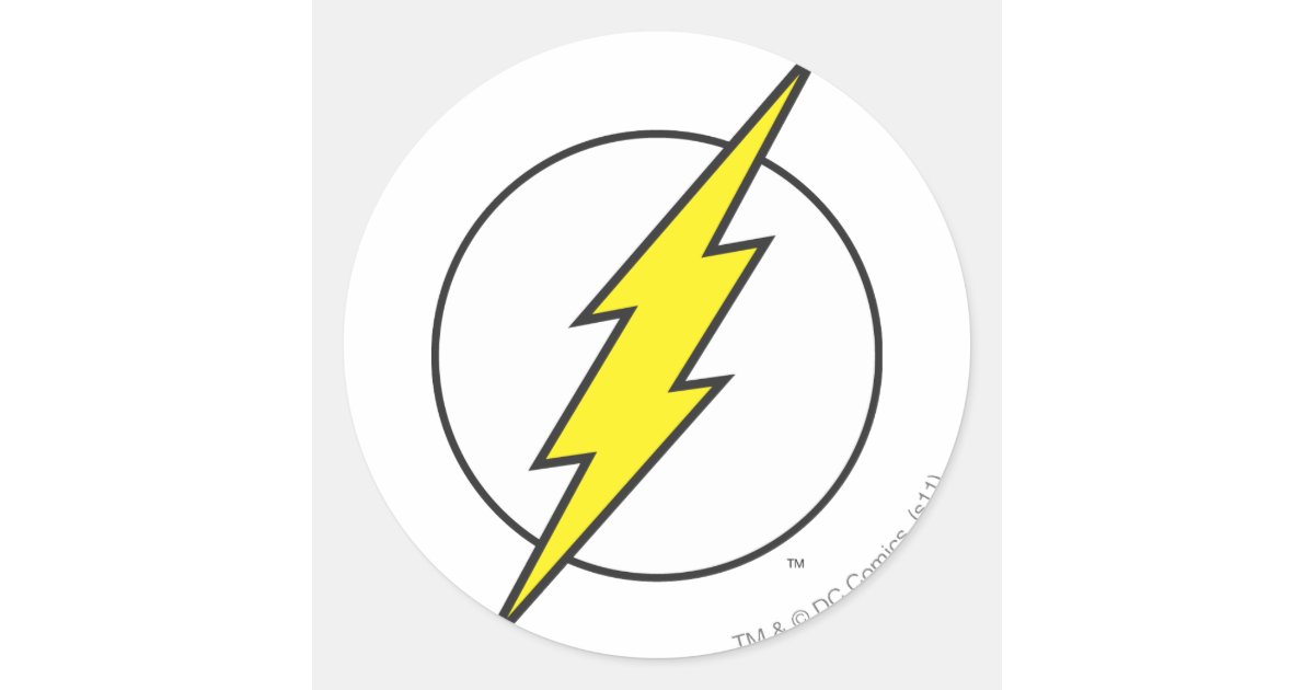 The Flash | Lightning Bolt Classic Round Sticker | Zazzle
