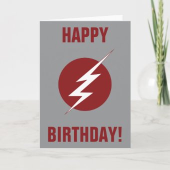 The Flash | Lightning Bolt Logo Card | Zazzle