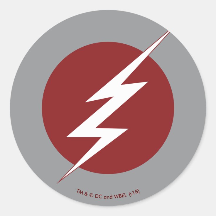 The Flash | Lightning Bolt Logo Classic Round Sticker | Zazzle
