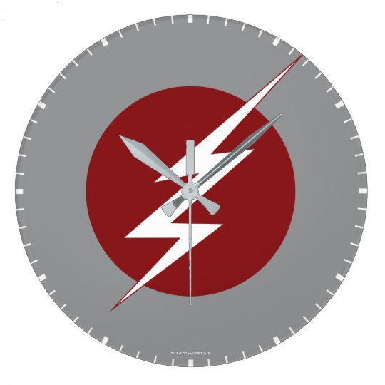The Flash | Lightning Bolt Logo Large Clock | Zazzle