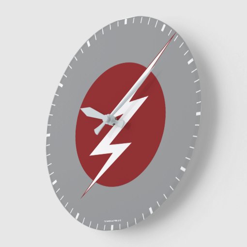 The Flash | Lightning Bolt Logo Large Clock | Zazzle