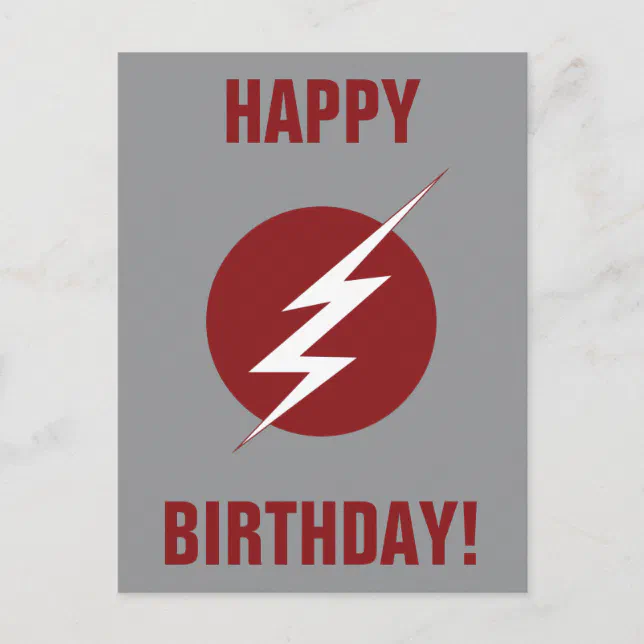 The Flash | Lightning Bolt Logo Postcard | Zazzle