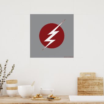The Flash | Lightning Bolt Logo Poster | Zazzle