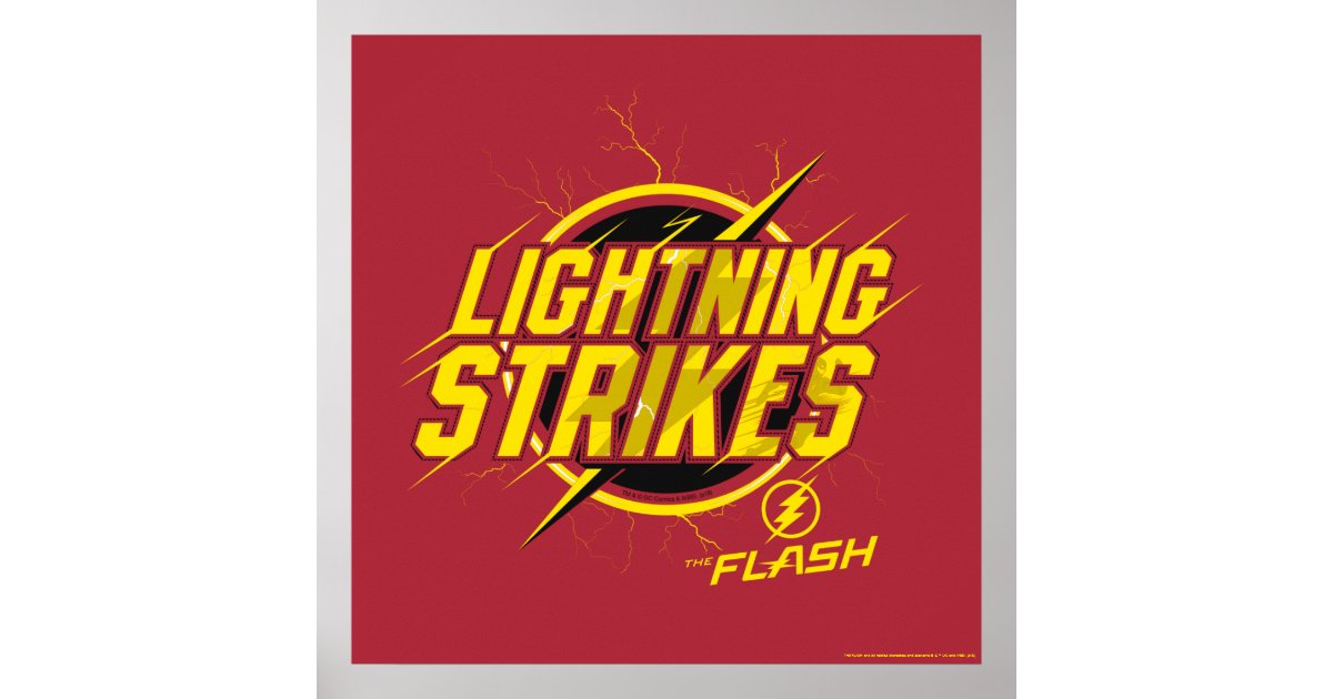 The Flash | "Lightning Strikes" Graphic Poster | Zazzle