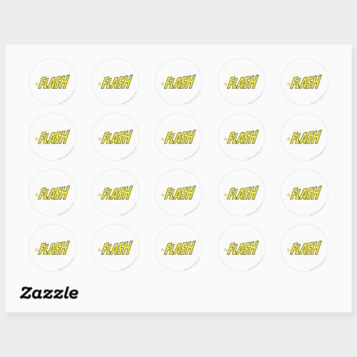 The Flash Logo Yellow Classic Round Sticker | Zazzle