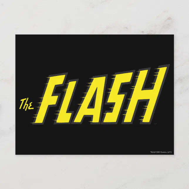 The Flash Logo Yellow Postcard | Zazzle