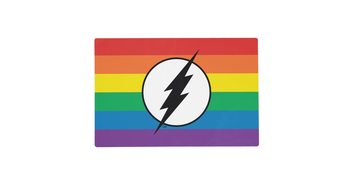 The Flash Rainbow Logo Placemat | Zazzle