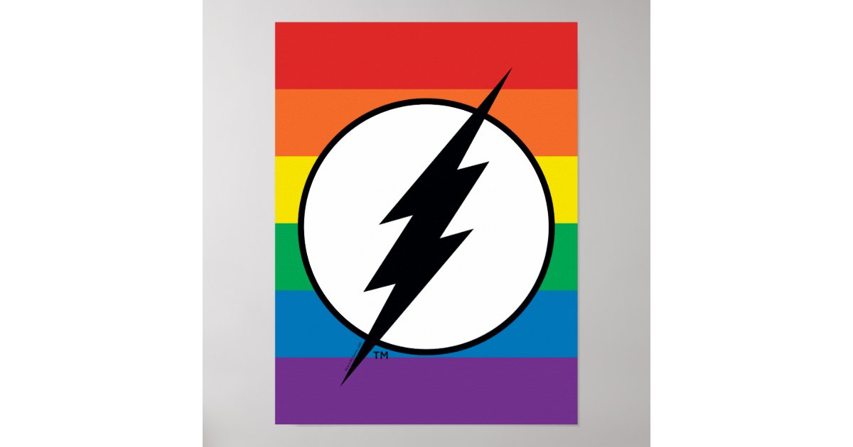 The Flash Rainbow Logo Poster | Zazzle