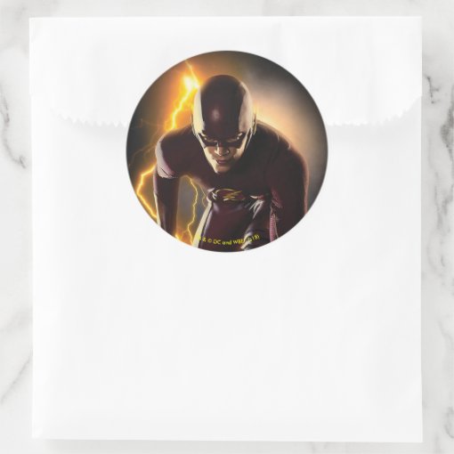 The Flash | Sprint Start Position Classic Round Sticker | Zazzle