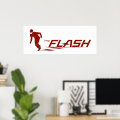 The Flash | Super Hero Name Logo Poster | Zazzle