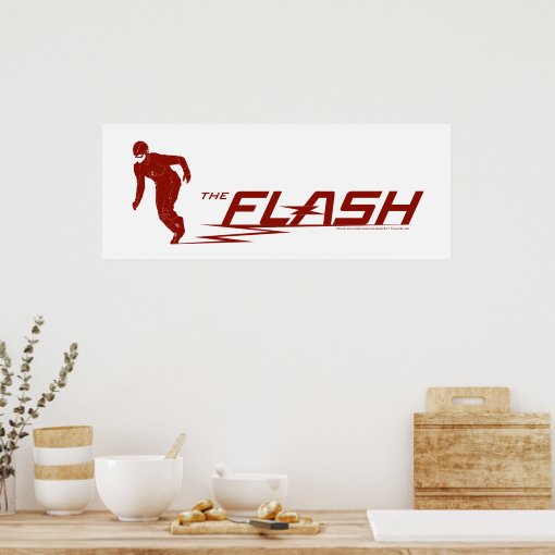 The Flash | Super Hero Name Logo Poster | Zazzle