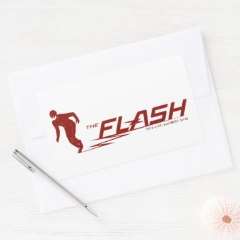The Flash | Super Hero Name Logo Rectangular Sticker | Zazzle