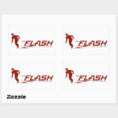 The Flash | Super Hero Name Logo Rectangular Sticker | Zazzle