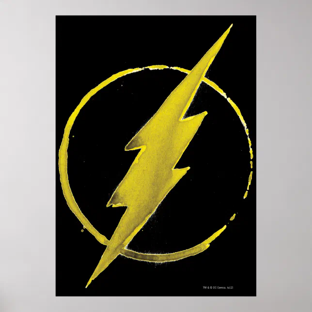 The Flash | Yellow Chest Emblem Poster | Zazzle