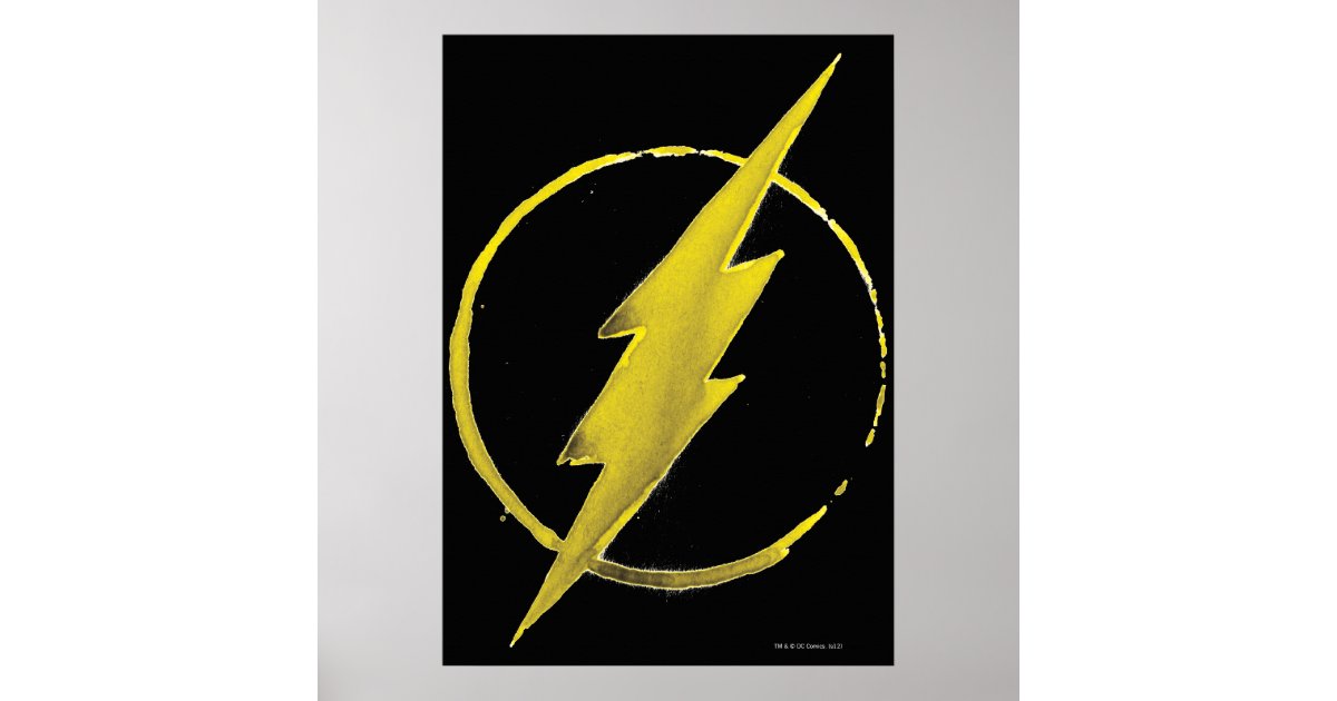 The Flash | Yellow Chest Emblem Poster | Zazzle