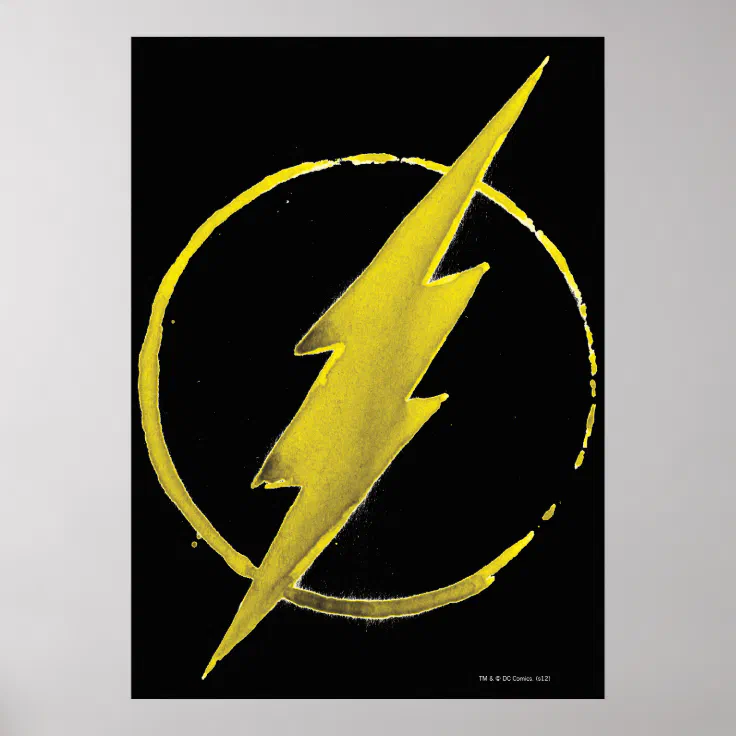 The Flash | Yellow Chest Emblem Poster | Zazzle