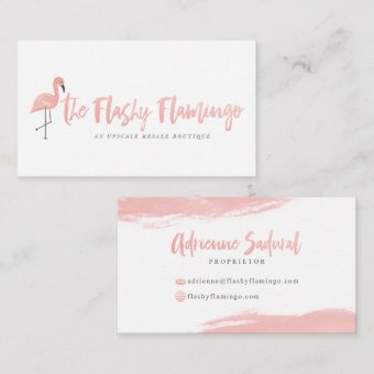 The Flashy Flamingo Business Card | Zazzle