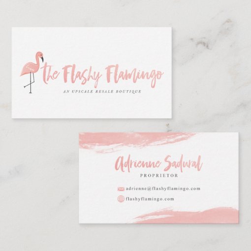 The Flashy Flamingo Business Card | Zazzle