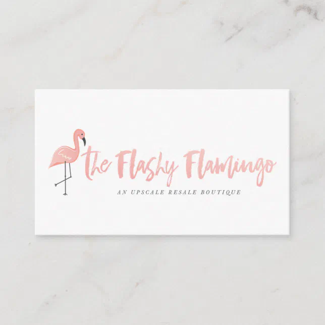 The Flashy Flamingo Business Card | Zazzle
