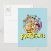 The Flintstones and Rubbles Family Graphic Postcard | Zazzle