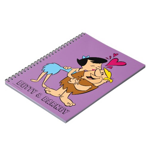 The Flintstones | Betty Kissing Barney Notebook | Zazzle