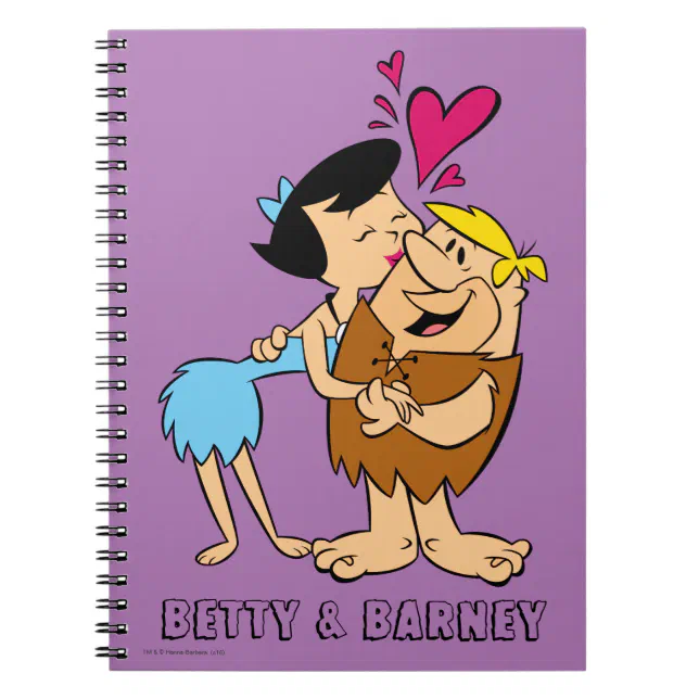 The Flintstones | Betty Kissing Barney Notebook | Zazzle