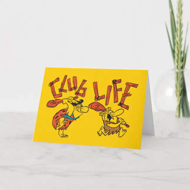 The Flintstones | Fred & Barney - Club Life Card | Zazzle