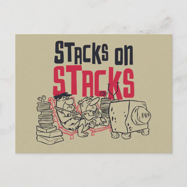 The Flintstones | Fred & Barney - Stacks on Stacks Invitation Postcard ...