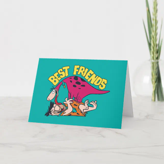The Flintstones | Fred & Dino - Best Friends Card | Zazzle