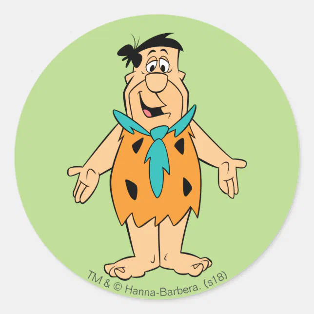 The Flintstones | Fred Flintstone Classic Round Sticker | Zazzle