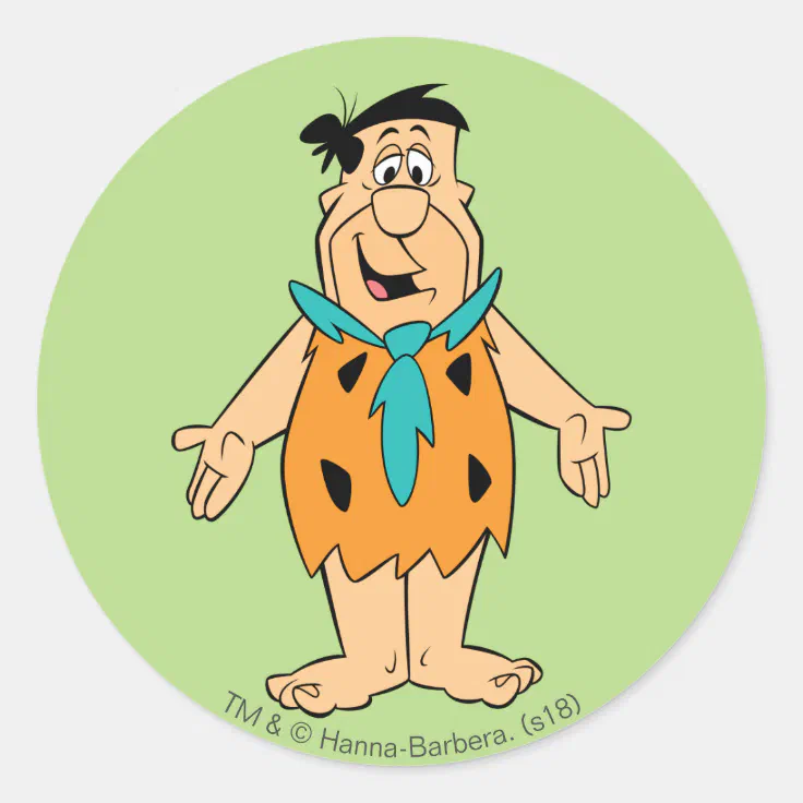 The Flintstones | Fred Flintstone Classic Round Sticker | Zazzle