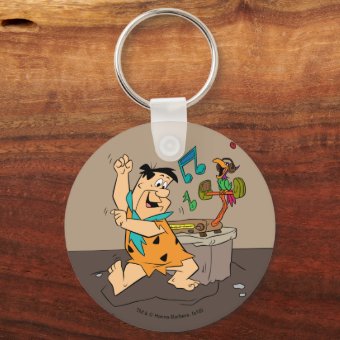 The Flintstones | Fred Flintstone Dancing Keychain | Zazzle