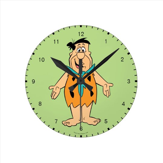 The Flintstones | Fred Flintstone Round Clock | Zazzle.com