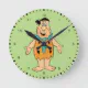 The Flintstones | Fred Flintstone Round Clock | Zazzle