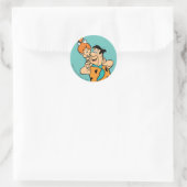 The Flintstones | Fred & Pebbles Flintstone Classic Round Sticker | Zazzle